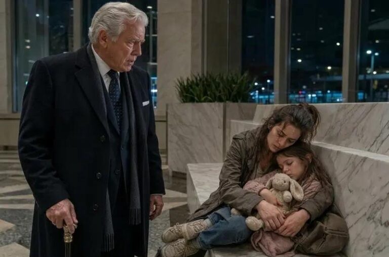I Found A Mother And Her Little Girl Sleeping On A Marble Bench Inside ...